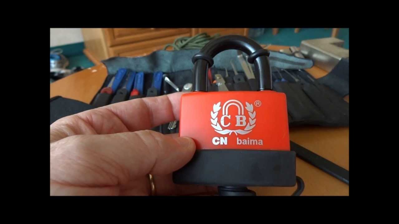 (319) CB CN Baima Padlock Picked Open – BosnianBill's LockLab ...